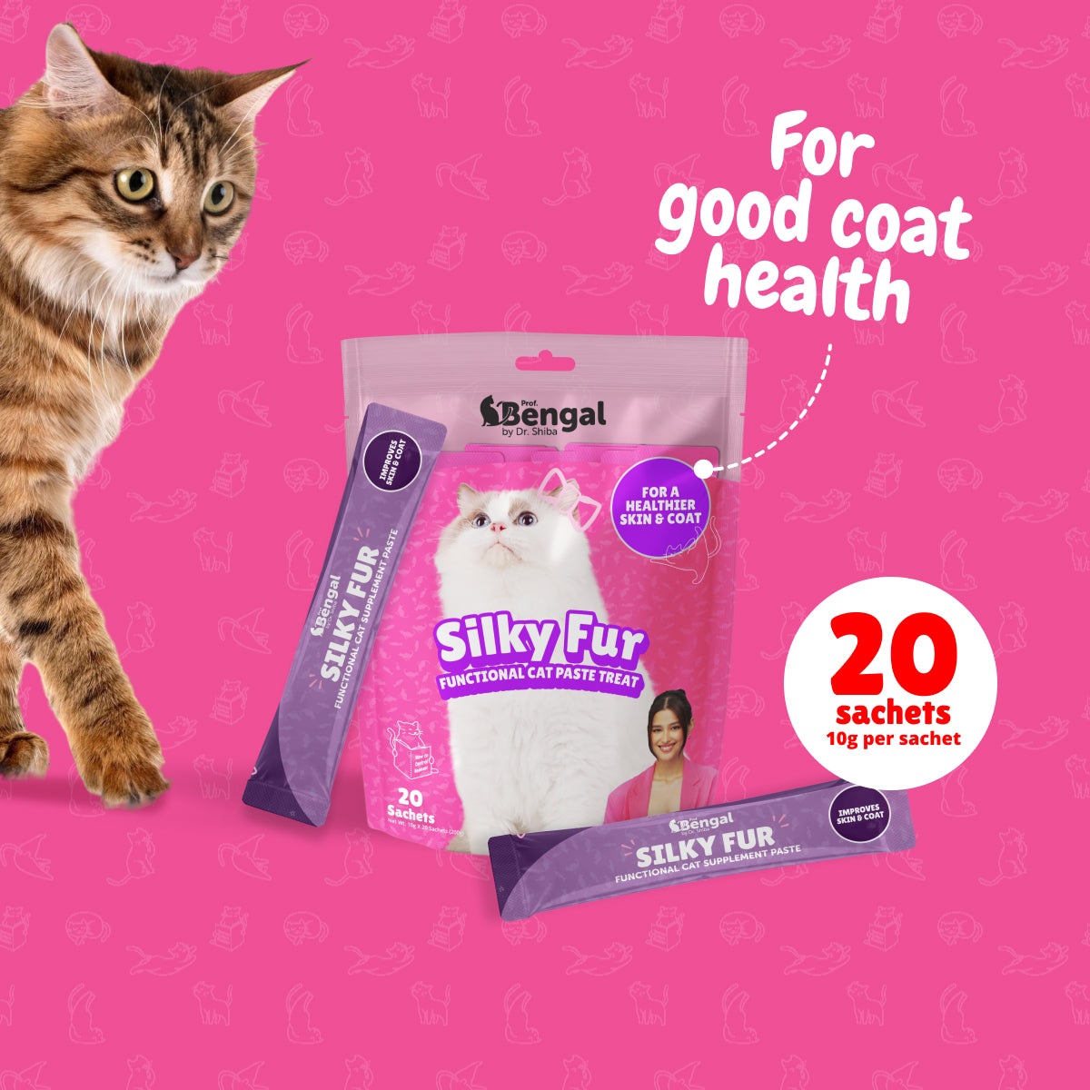 Prof. Bengal for Cats - Silky Fur – Dr Shiba Supplement Treats PH